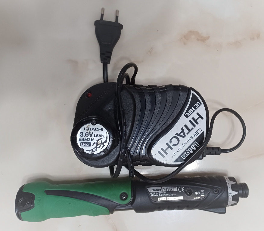 HIKOKI (HITACHI) 3.6V CORDLESS DRIVER DRILL DB3DL2, Furniture & Home ...