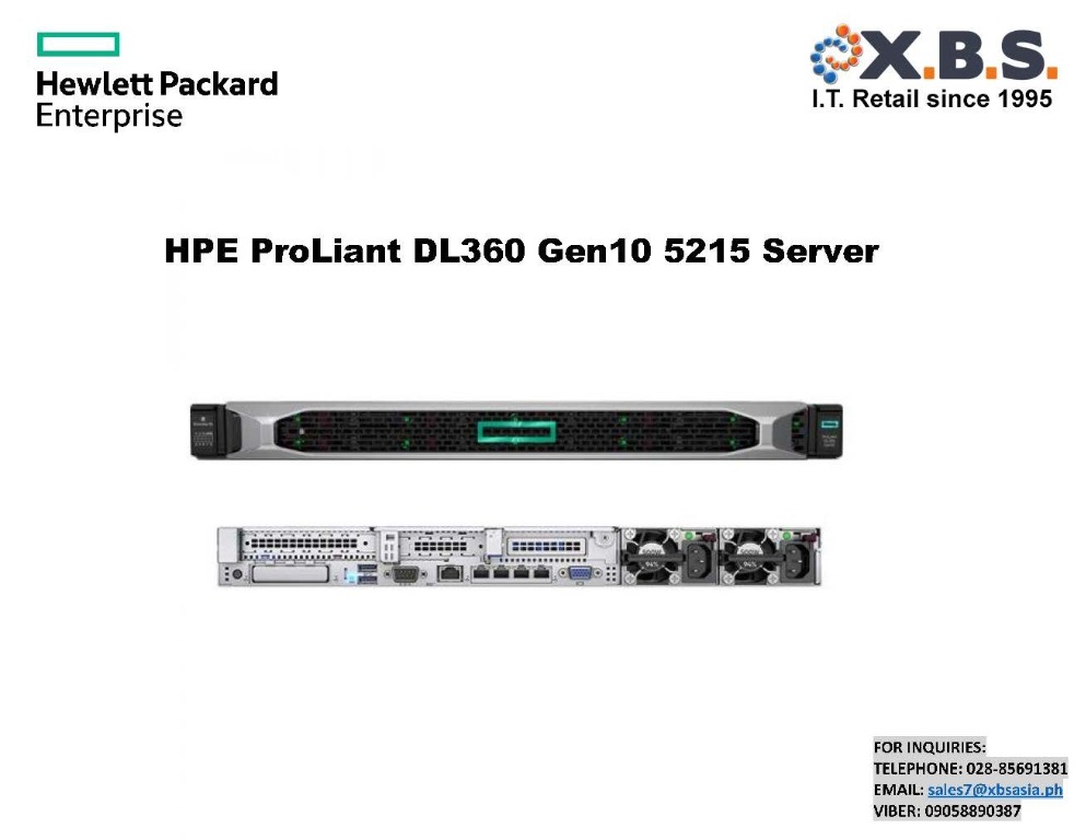 HPE ProLiant DL360 Gen10 5215 Server, Computers & Tech, Office & Business Technology on Carousell