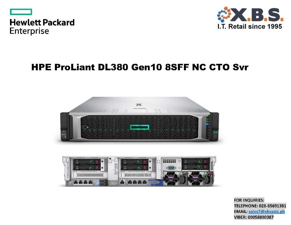 HPE ProLiant DL380 Gen10 8SFF NC CTO Server, Computers & Tech, Office & Business Technology on ...