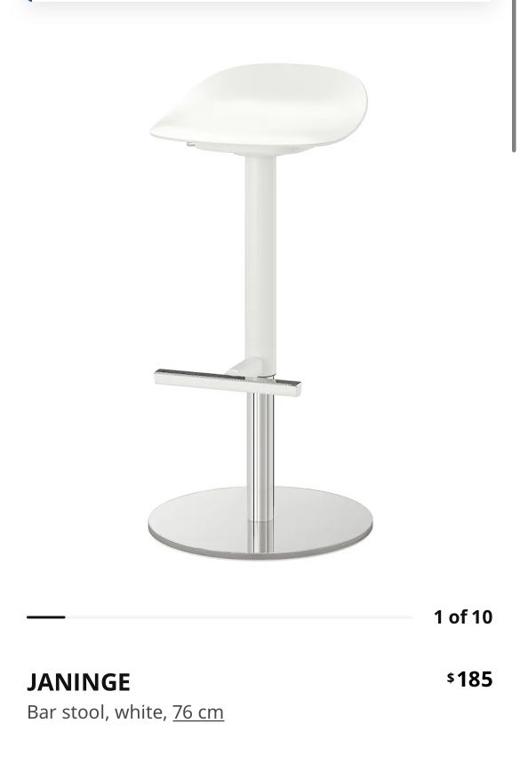 IKEA JANINGE bar stools - 2 available, Furniture & Home Living ...