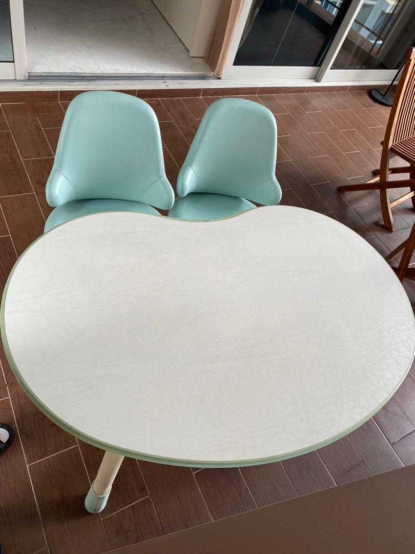 iloom(korean brand) table and chair for kids, Furniture & Home Living ...
