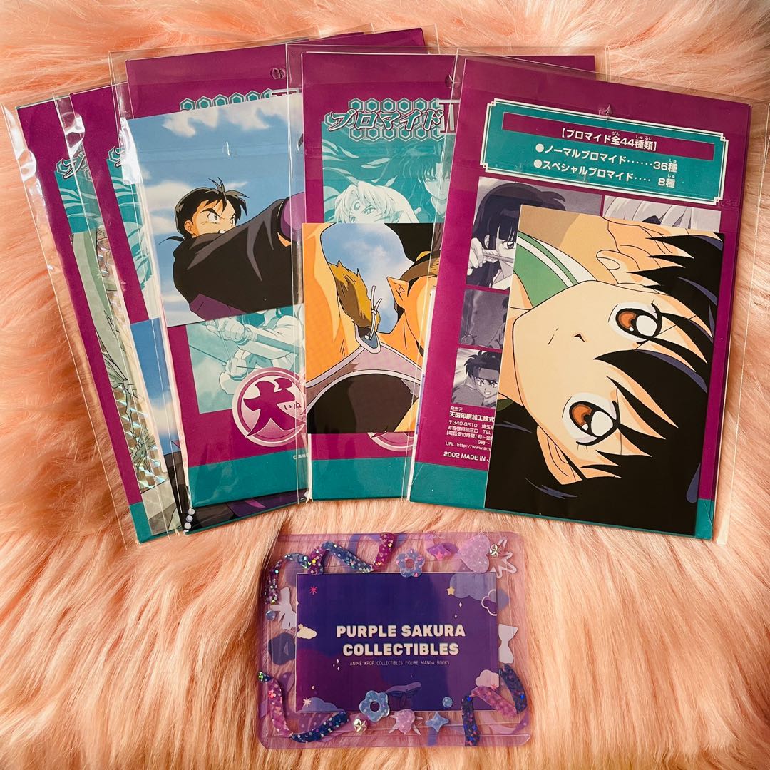 Inuyasha Vintage Postcard Official - Kagome, Koga, Miroku, Kikyo, and ...