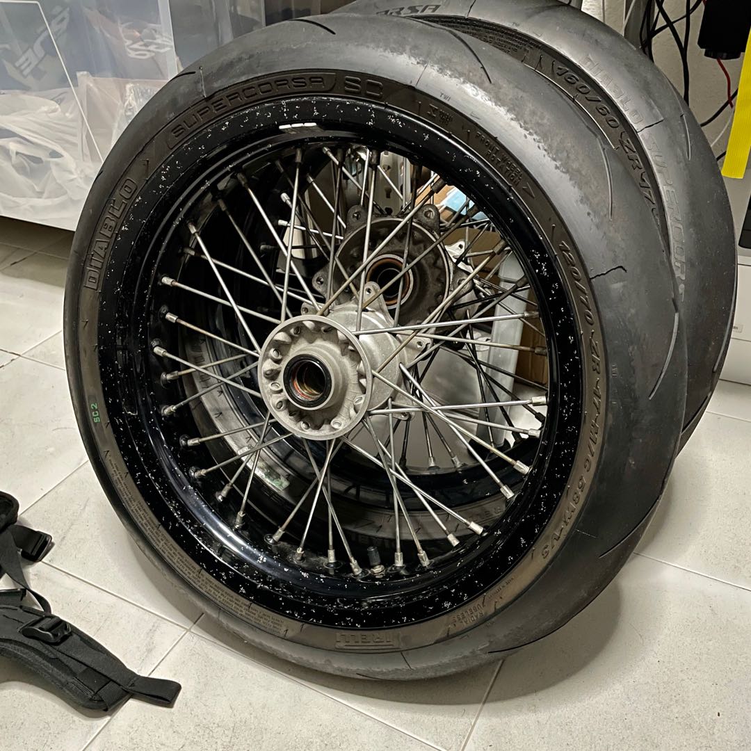 ktm Husqvarna Excel Supermoto Wheels Wheelset Supercorsa, Motorcycles ...