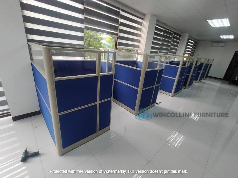 L type workstation cubicle / office partition, Furniture & Home Living ...