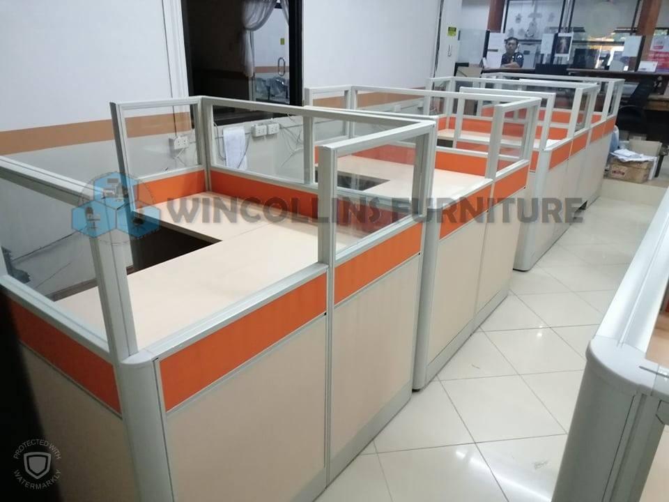 L type workstation cubicle / office partition, Furniture & Home Living ...