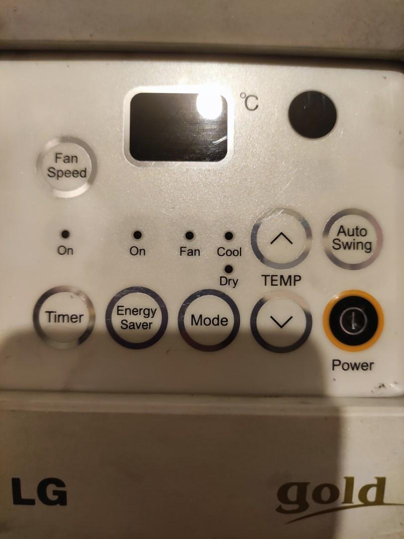 LG gold .75hp window type aircon with remote, TV & Home Appliances, Air ...