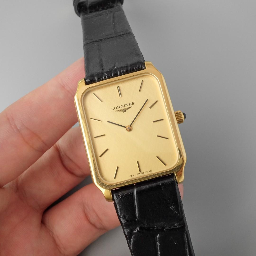 Longines Linen Dial Vintage 1193 Circa 1970, Luxury, Watches on Carousell