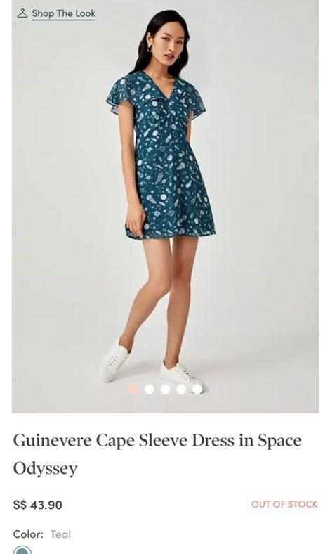 Love Bonito Guinevere Cape Sleeve Dress in Space Odyssey, Women's ...