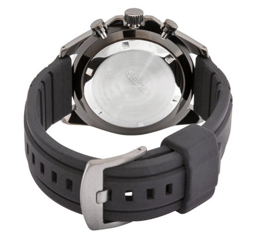 *Lowest Price* Seiko Chronograph 100M Quartz Stainless Steel Black ...
