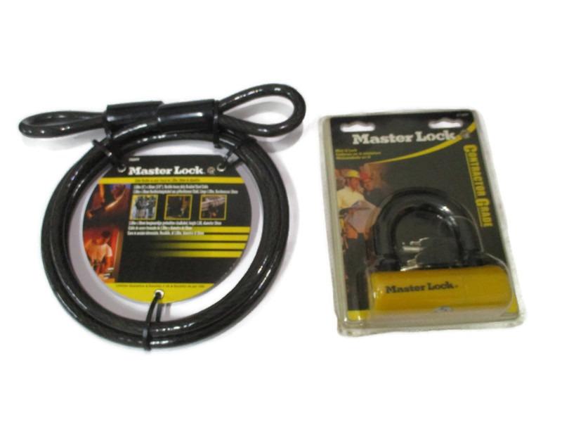 Master Mini U-Lock with Master Braide Steel Cable, Sports Equipment ...