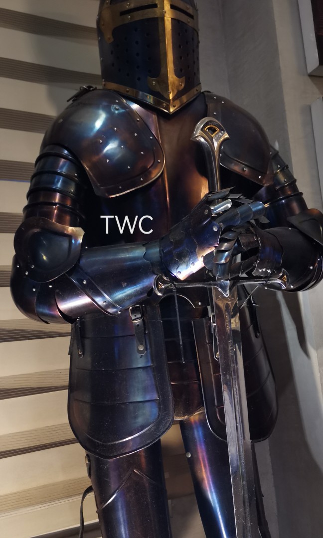 Medieval Armor 1/1 scale metal made with stand, Furniture & Home Living ...