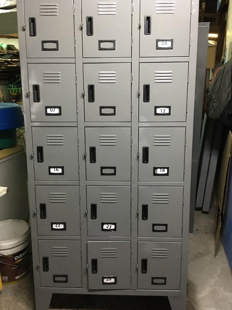 METAL LOCKER 15 DOORS HOOK TYPE, Furniture & Home Living, Office ...