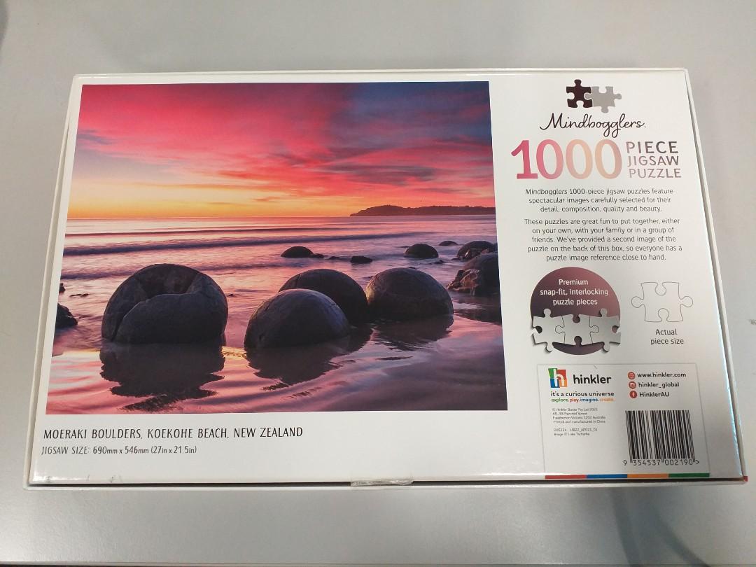 Mindbogglers 1000 piece jigsaw puzzle - Moeraki Boulders, New Zealand ...