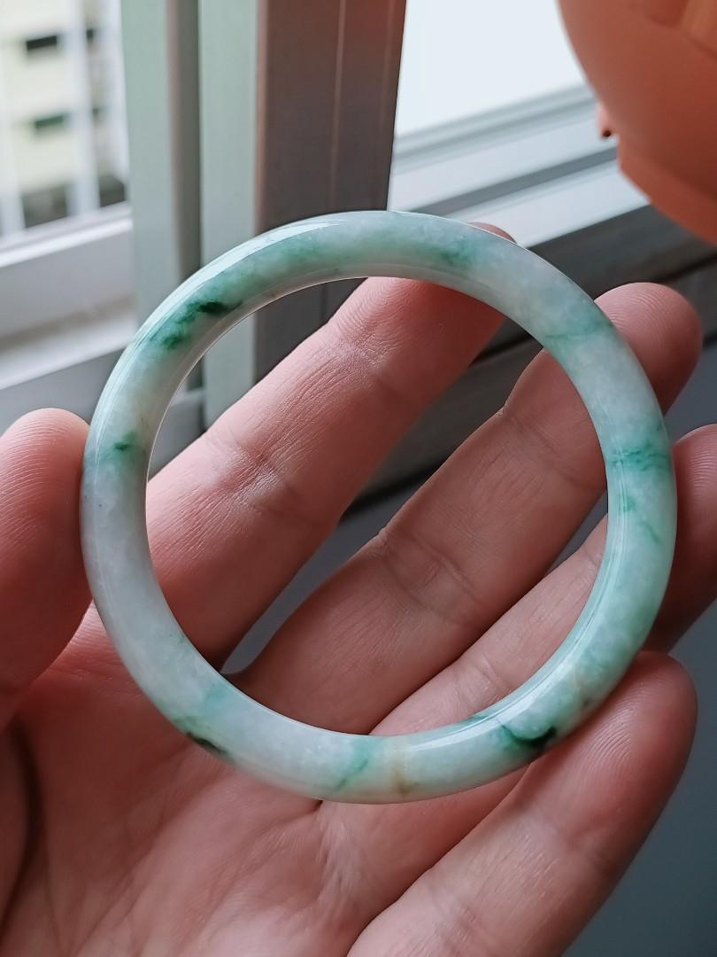 54mm Natural A Jade Bangle, Women's Fashion, Jewelry & Organisers ...