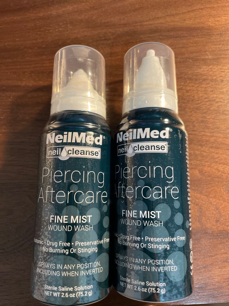 NeilMed Piercing Aftercare Fine Mist Wound Wash, Beauty & Personal Care ...