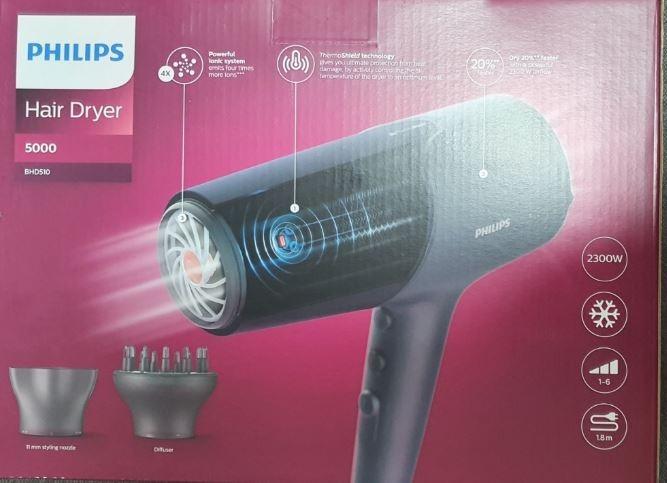 PHILIPS HAIR DRYER 2300W BHD510/03, Beauty & Personal Care, Hair on ...