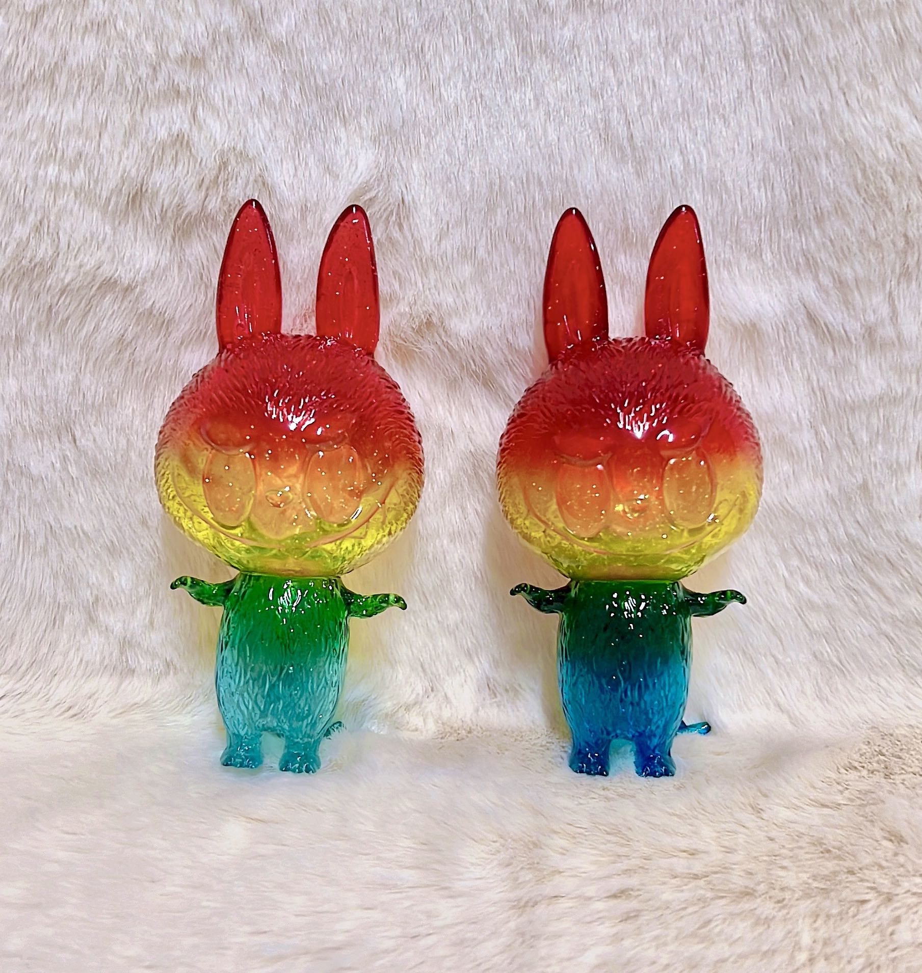 Popmart how2work zimomo labubu clear glitter rainbow customisation ...