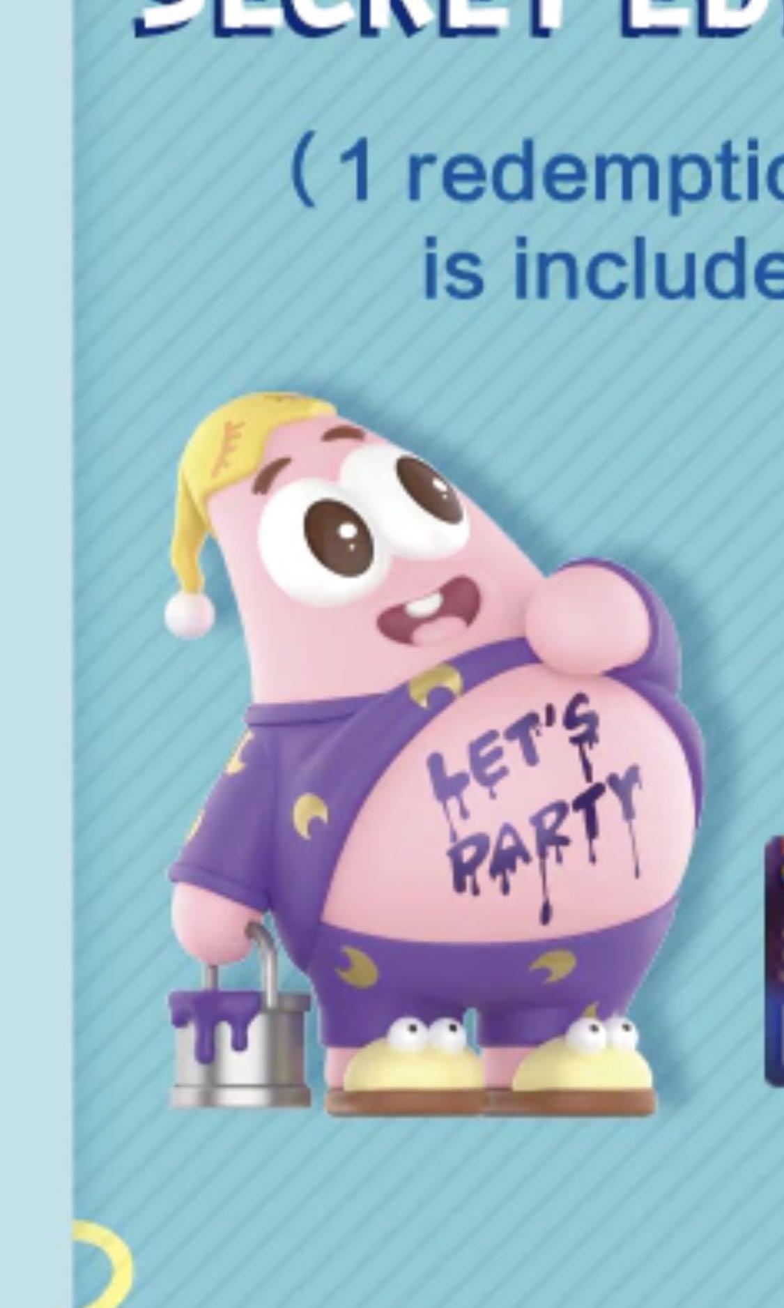 Popmart Secret Patrick Spongebob Pajamas Party, Hobbies & Toys, Toys ...