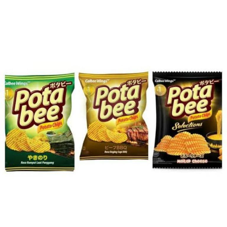 POTABEE Potato Chips All Varian 68 gram, Makanan & Minuman, Snek di ...