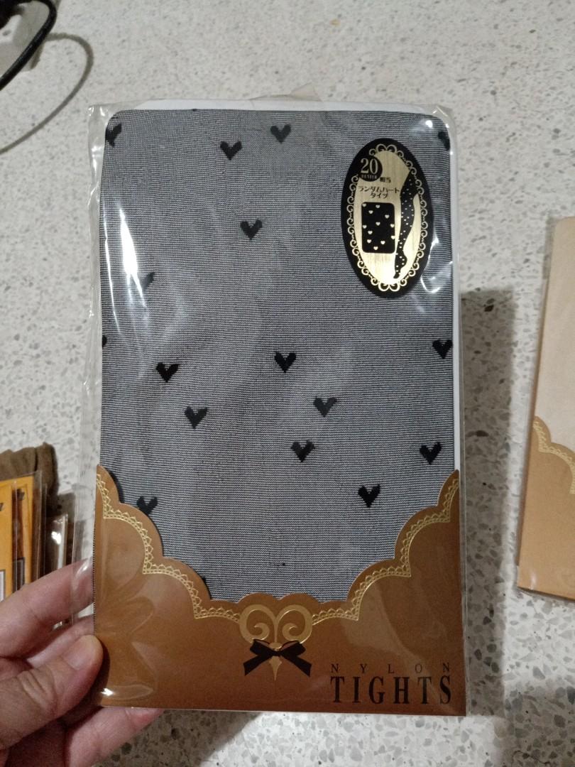 Set of 2 Japan Tutuanna 20 denier nylon tights heart and cat designs from Japan, Women's Fashion ...