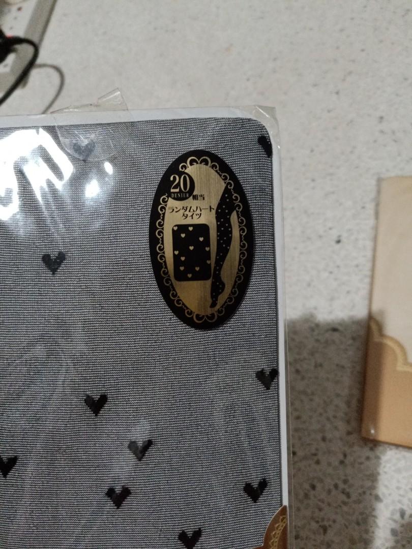 Set of 2 Japan Tutuanna 20 denier nylon tights heart and cat designs from Japan, Women's Fashion ...