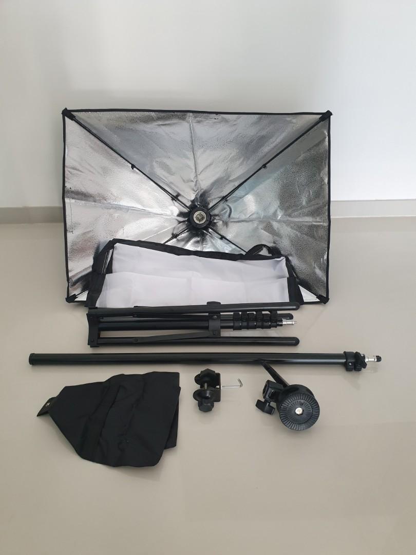Single Rectangle Softbox Boom Arm Lighting Set, Photography ...
