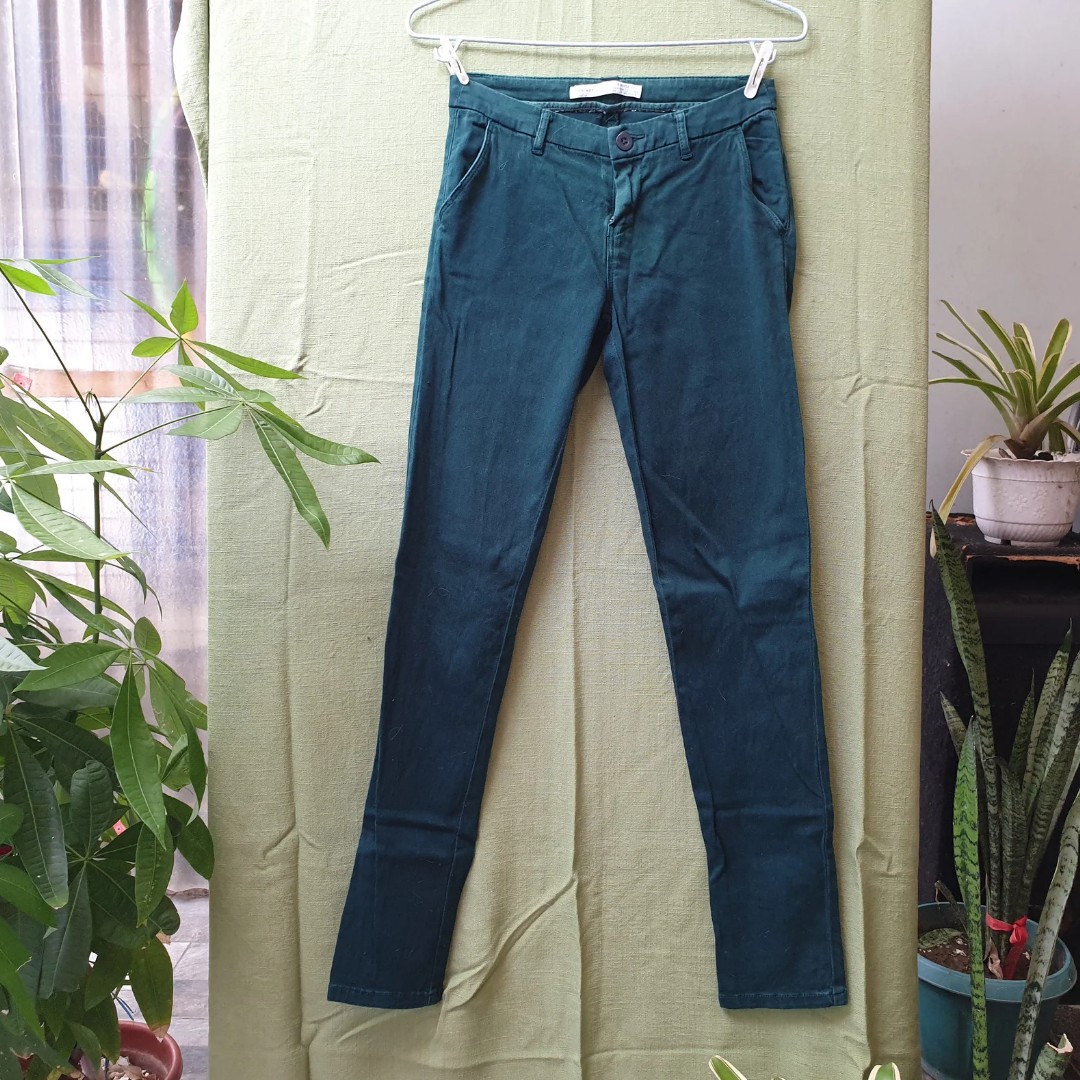 Springfield Jeans in Dark Green, Women's Fashion, Bottoms, Jeans on ...