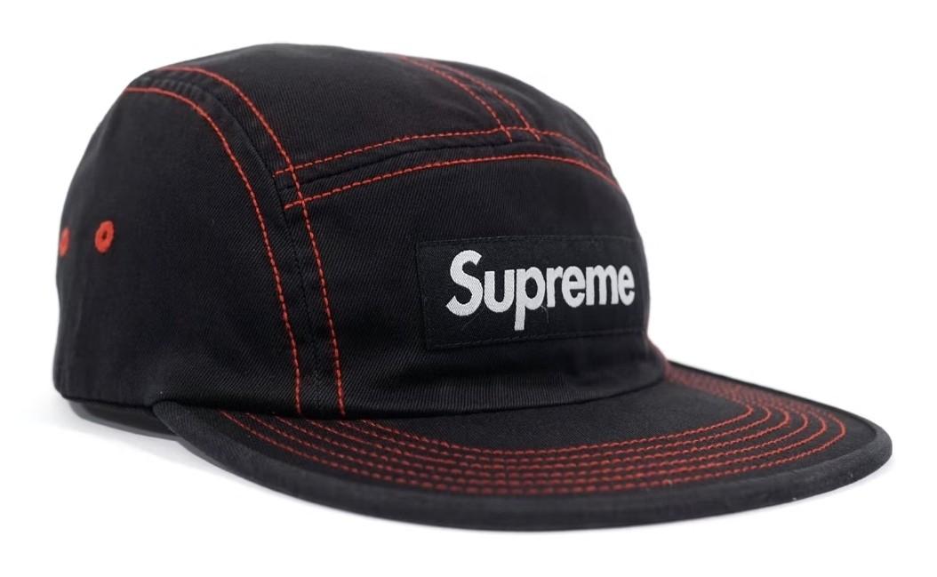 Supreme Contra Stitch Camp Cap Black, Men's Fashion, Watches ...