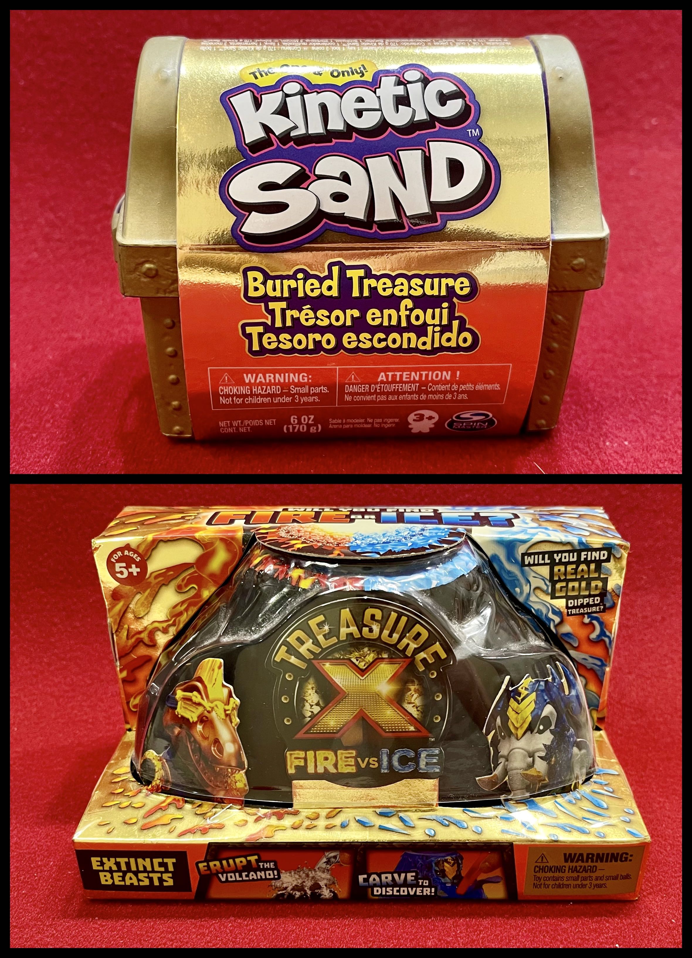 Treasure X Fire vs Ice Extinct Beasts & Kinetic Sand Buried Treasure ...