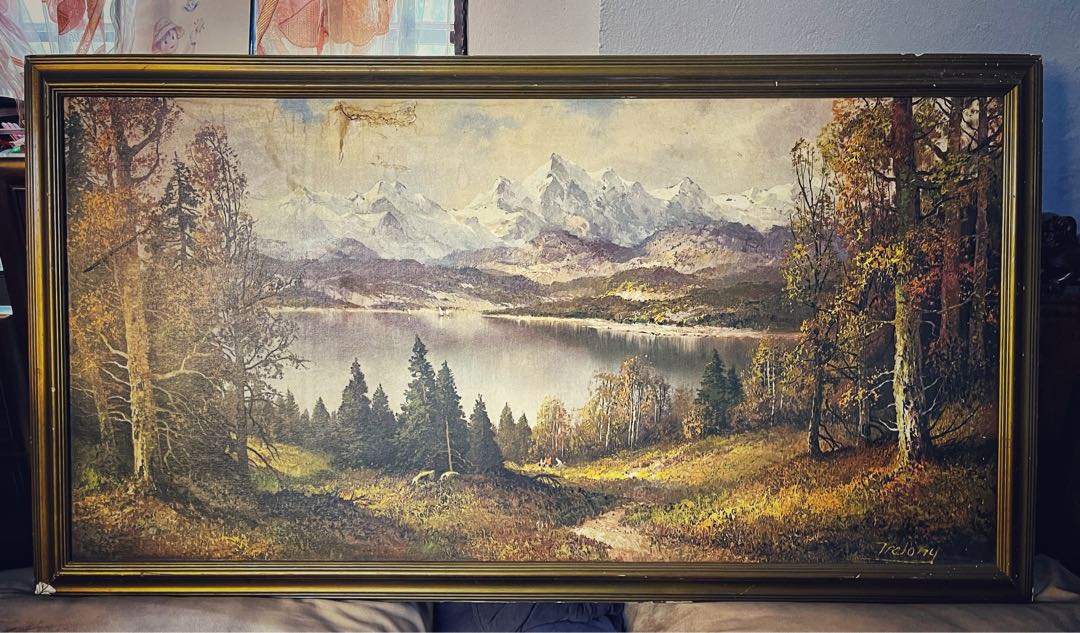 Vintage scenery picture frame, Furniture & Home Living, Home Decor ...