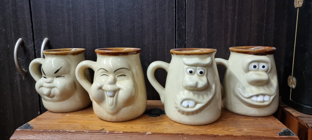 Vintage Ugly Face Mugs, Furniture & Home Living, Kitchenware ...