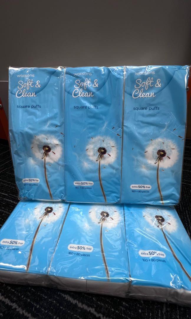 Watsons square puffs, Beauty & Personal Care, Sanitary Hygiene on Carousell