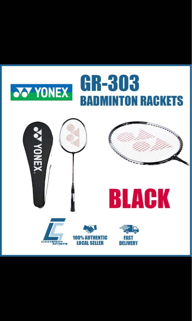 Yonex GR-303 Badminton Racket (Available 5 Colors) Free Racket Bag ...