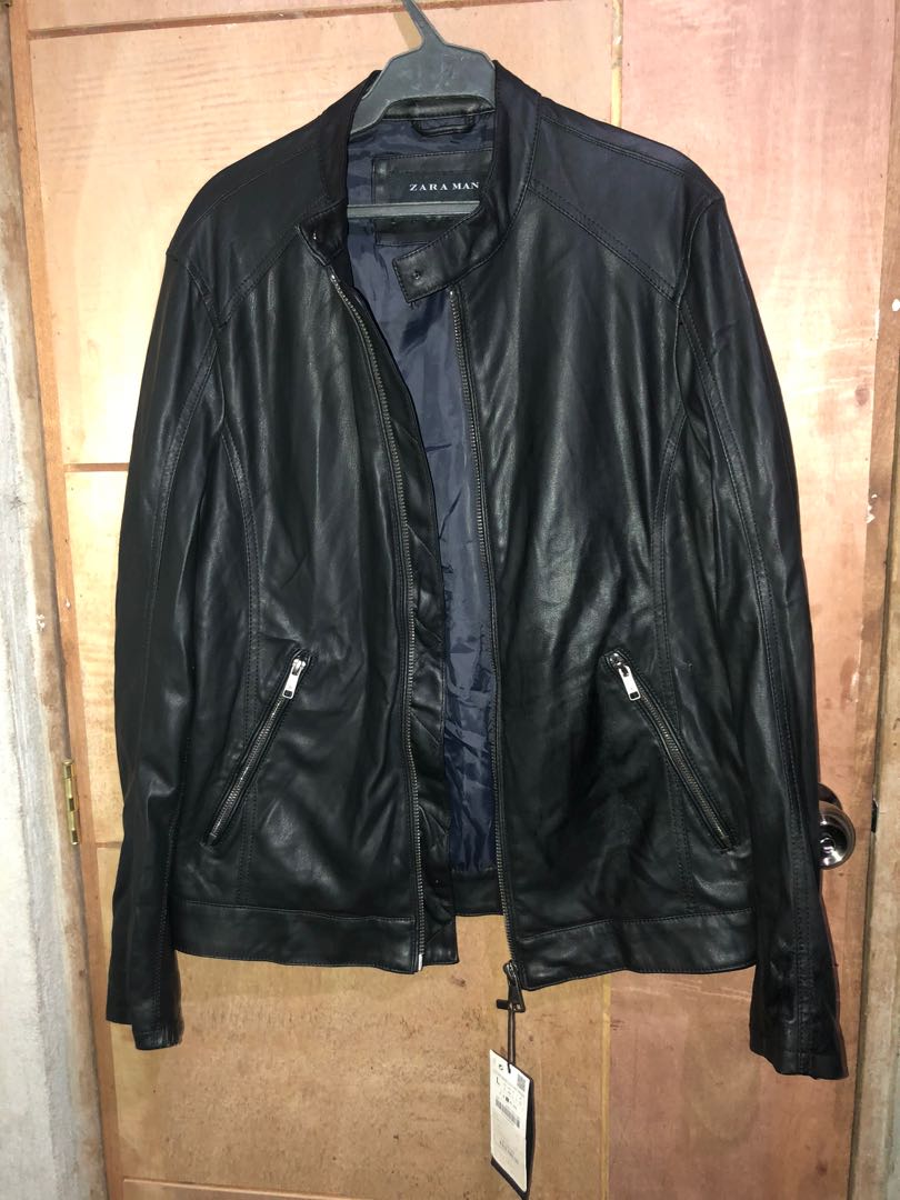 Zara man Leather biker jacket brand new, elf Racing Jacket no issues ...