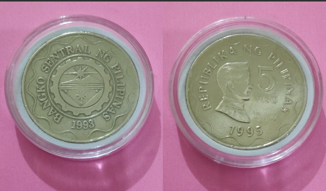 1995 5 peso coin error, Hobbies & Toys, Memorabilia & Collectibles ...