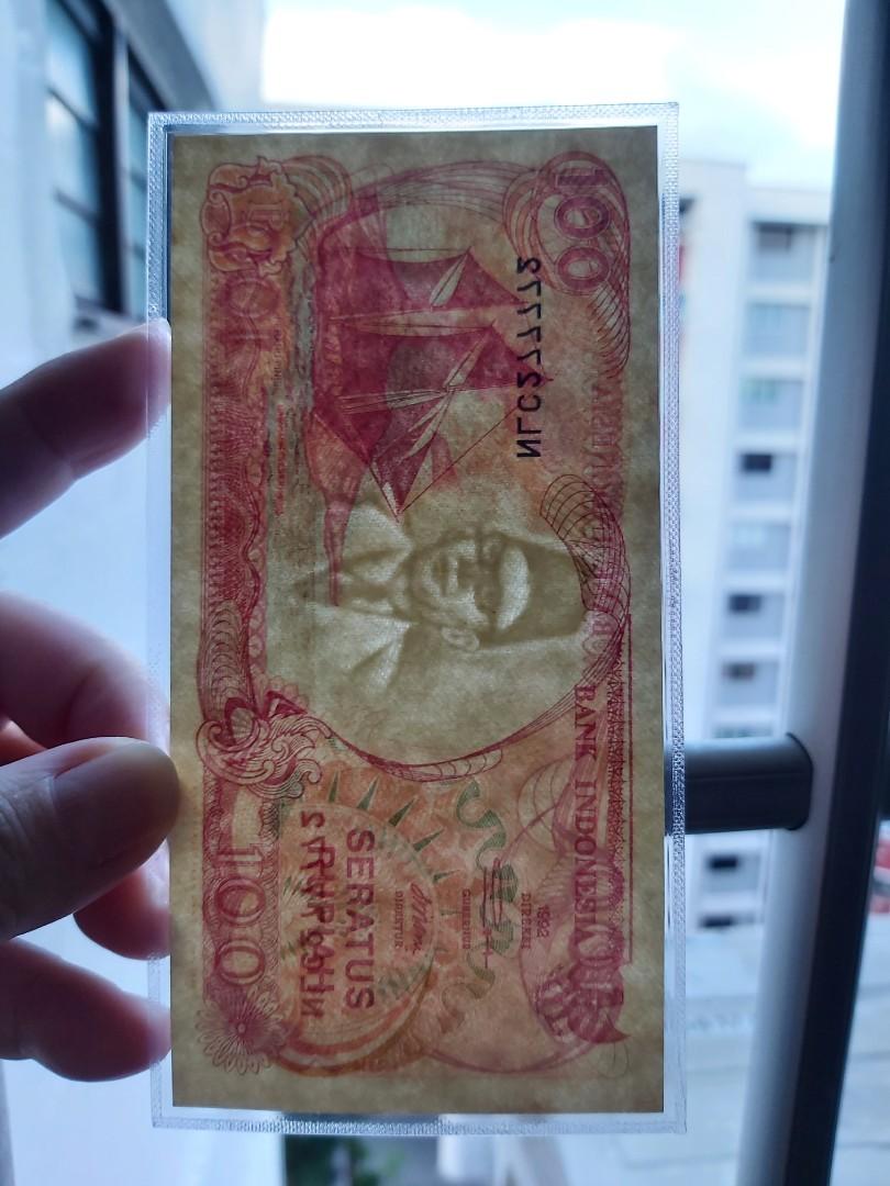 277772 狮子号 $100 Indonesia currency Seratus Rupiah 100 dollars old ...