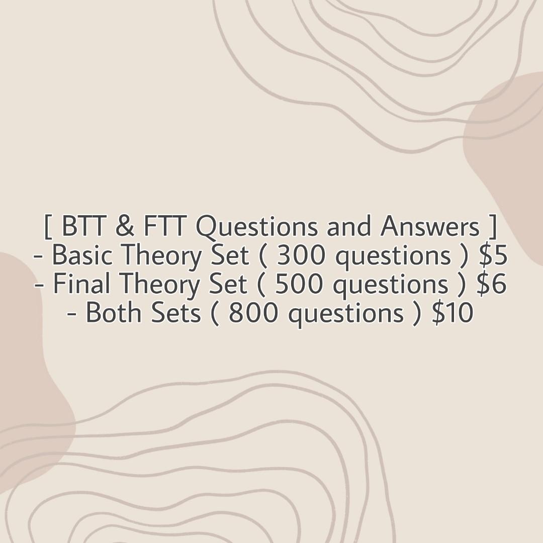 Basic Theory and Final Theory driving test questions with answers ...