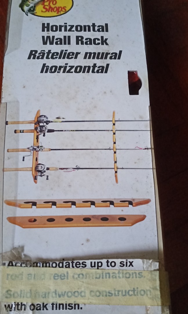 Bass proshop horizontal rod rack, Sports Equipment, Fishing on Carousell