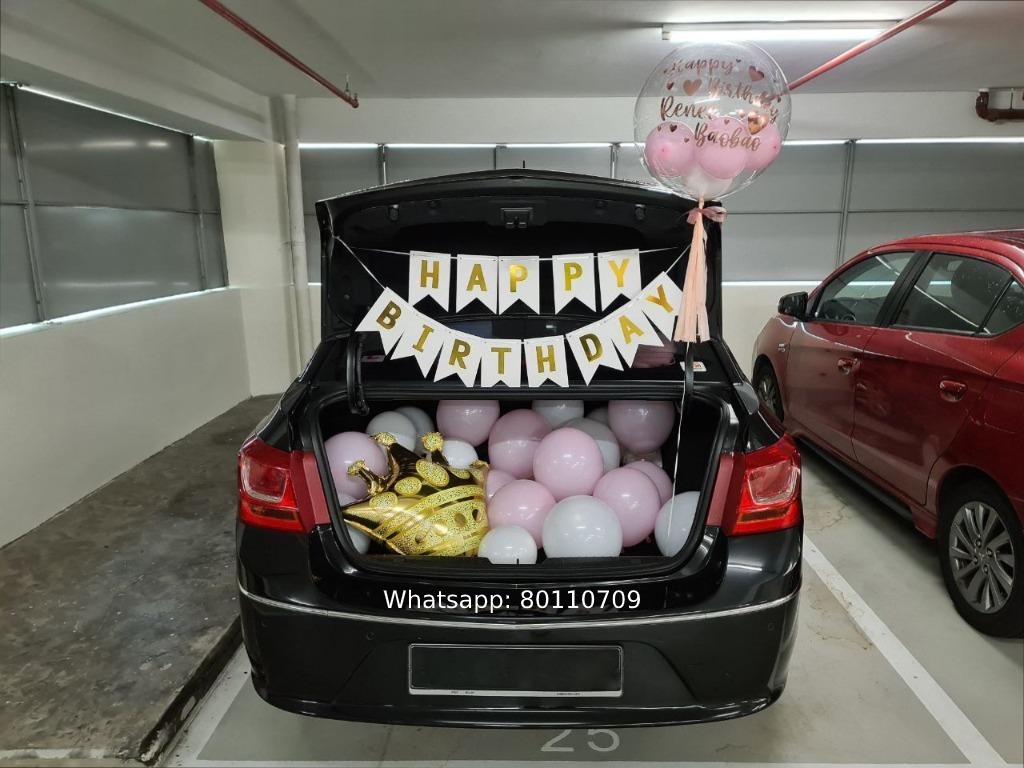 Car boot decoration for birthday and wedding proposal, Hobbies & Toys ...