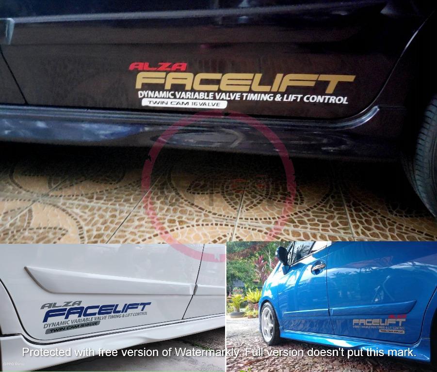 CFS391 Perodua Alza Facelift Version 2X pcs Logo Stiker Sticker Vinyl ...