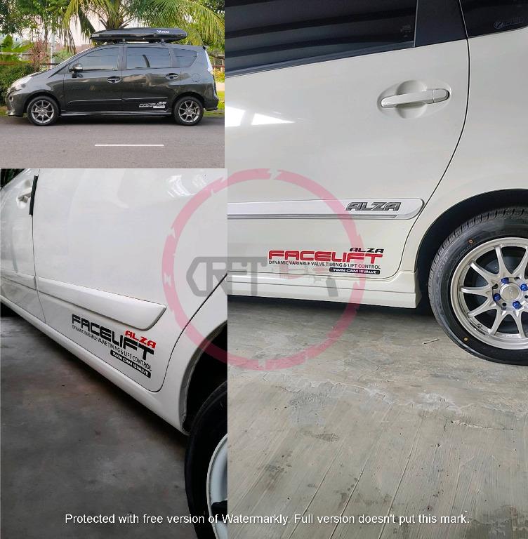 CFS391 Perodua Alza Facelift Version 2X pcs Logo Stiker Sticker Vinyl ...