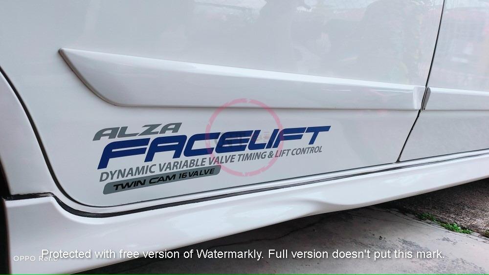 CFS391 Perodua Alza Facelift Version 2X pcs Logo Stiker Sticker Vinyl ...
