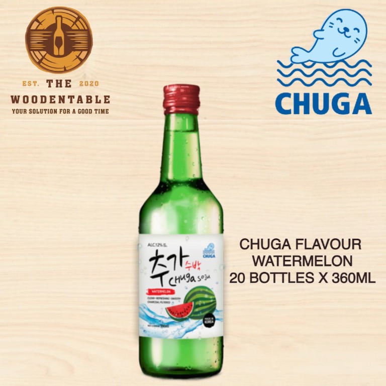 Chuga Watermelon Soju (ABV: 12%) 360ml x 20 Bottles, Food & Drinks ...