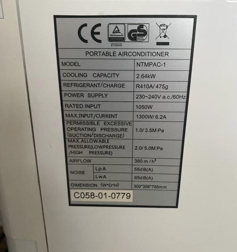 Coldfront portable aircon 1.3HP, TV & Home Appliances, Air Conditioning ...