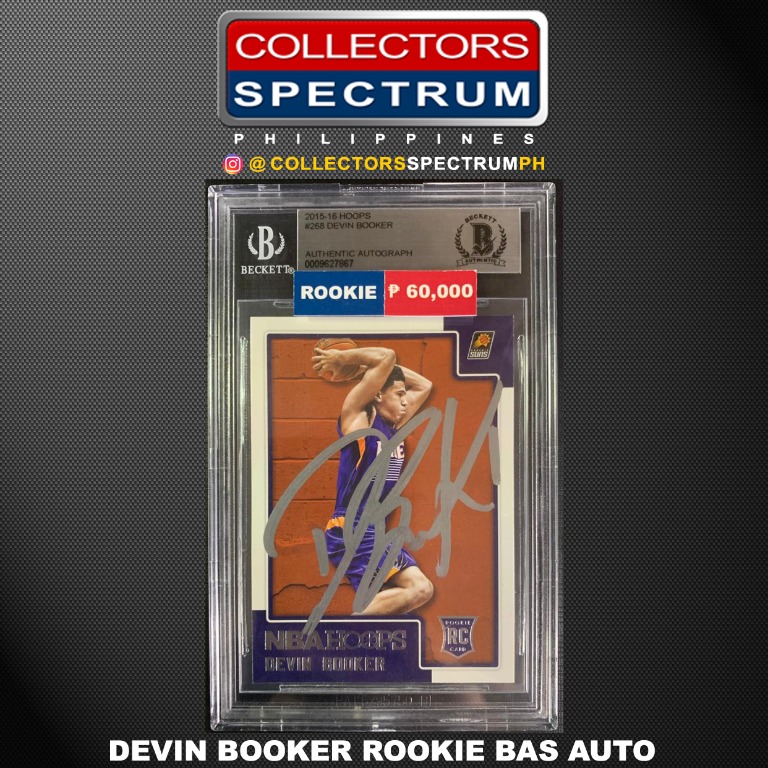 Devin Booker Rookie RC 2015 Hoops BAS Silver Ink AUTO, Hobbies & Toys ...