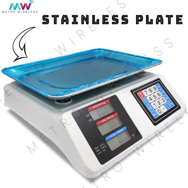 Digital Scale 40 kg Timbangan Kitchen Store Scale Electronic Pricing ...