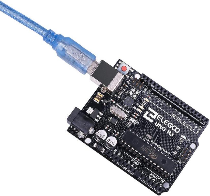 ELEGOO UNO R3 Board with USB Cable Compatible with Ardui, Computers ...