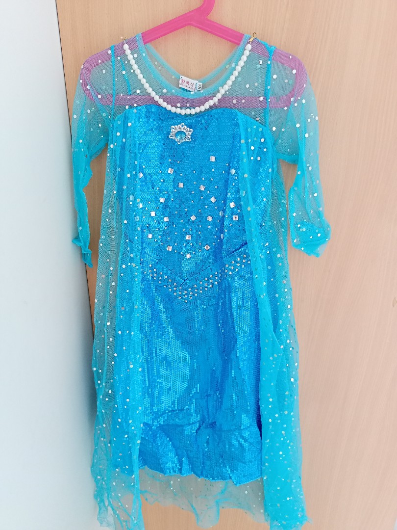 Elsa princess costume frozen sz 100, Bayi & Anak, Baju Anak Perempuan ...