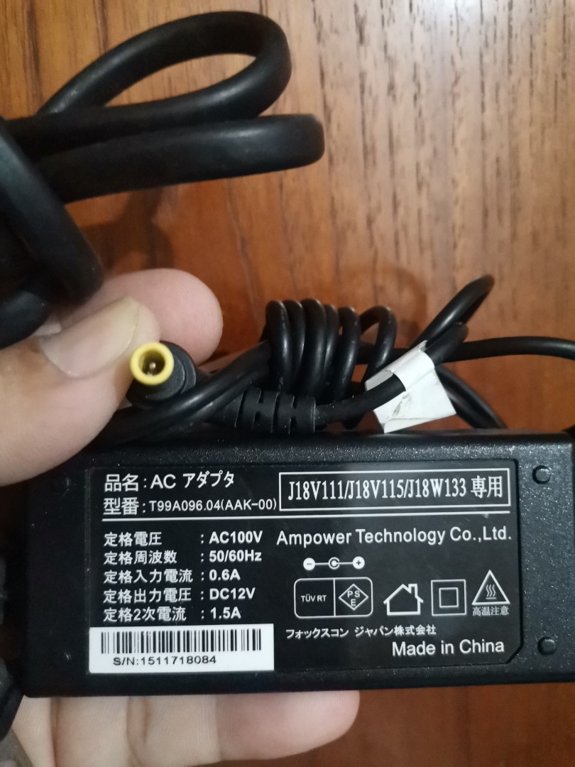 Foxconn AC adapter FA-T1201500SJA 12V 1.5A J18V111 / J18V115, Computers ...