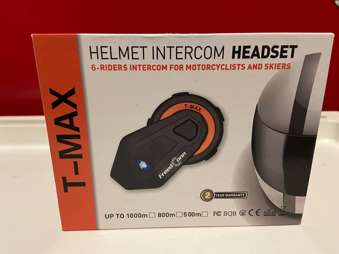 Freedconn Tmax Bluetooth Helmet Intercom, Motorcycles, Motorcycle ...